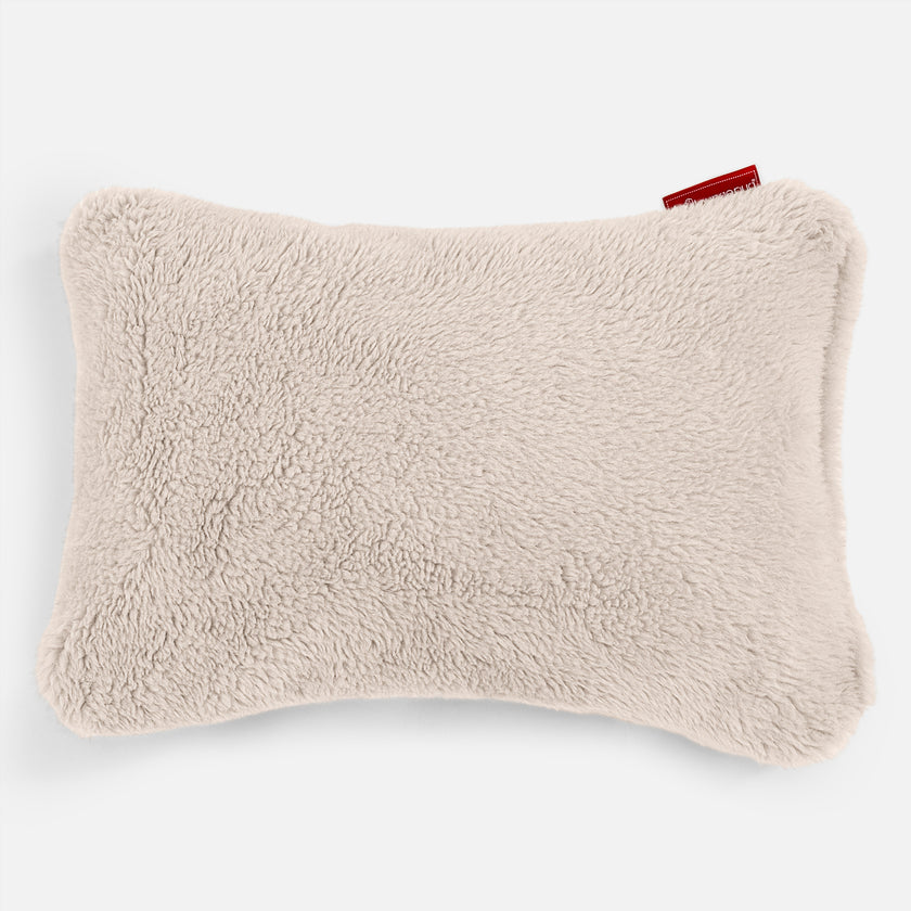 Lounge Pug Cojín Rectangular 35 x 50cm Piel de Osito Sintética Crema ...