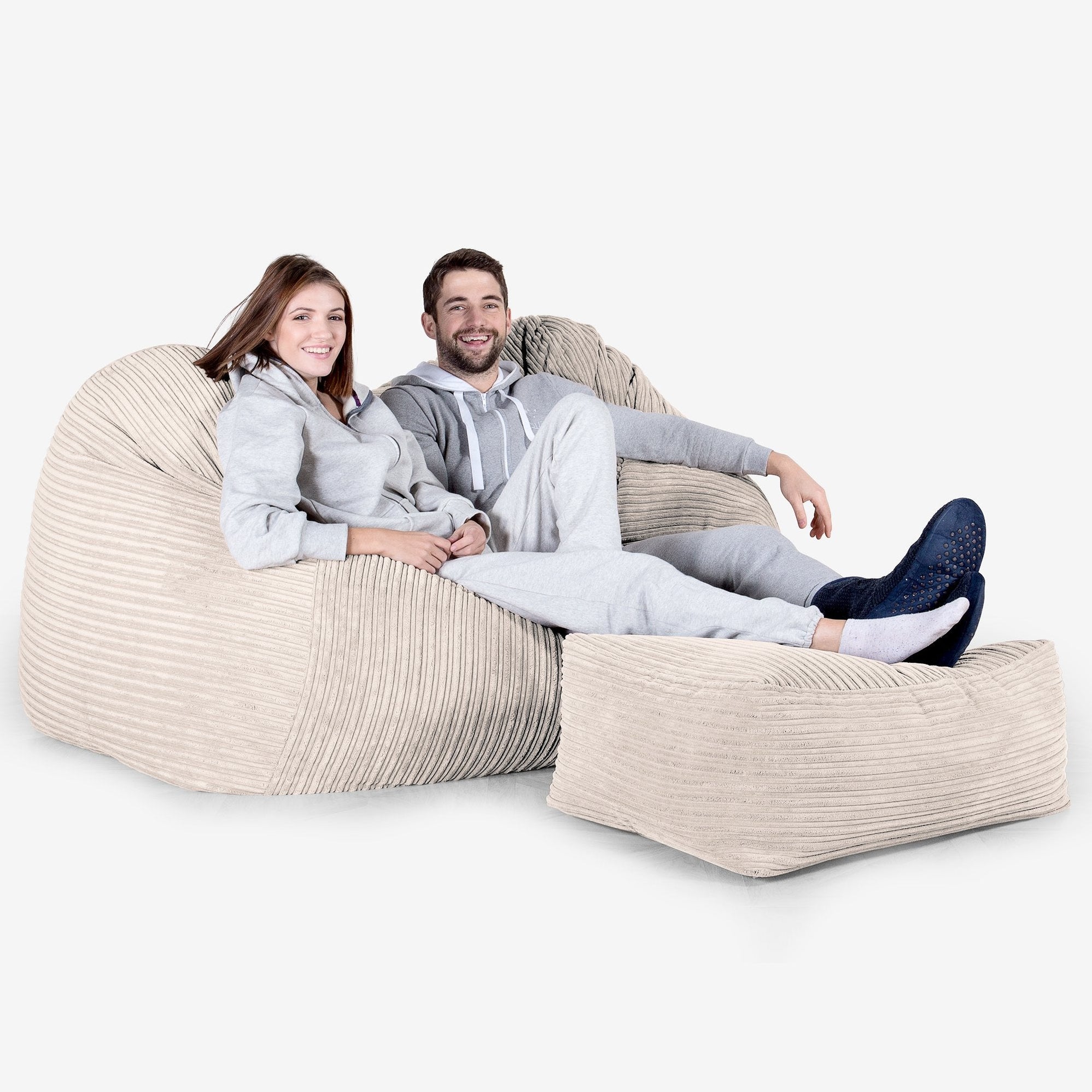 Lounge Pug, Enorme Sofá / Puff Gigante, Pana Clásica - Marfil– Big ...