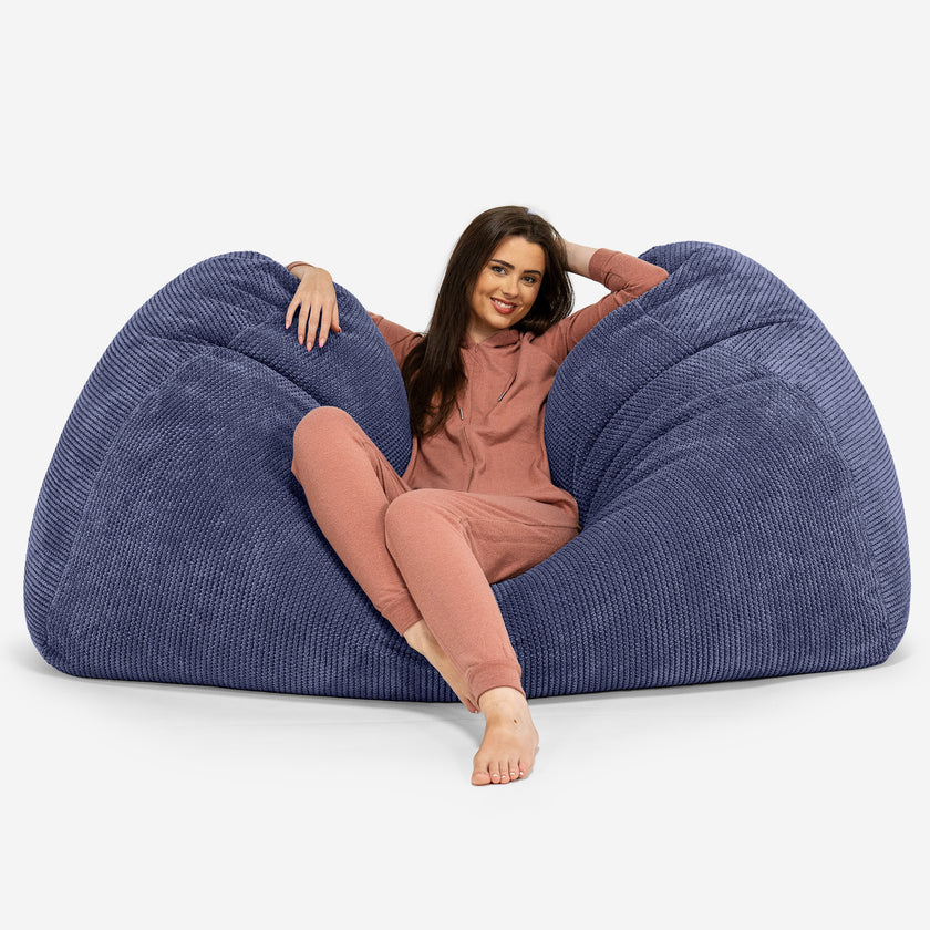 Lounge Pug, Enorme Sofá / Puff Gigante, Pompón - Morado– Big Bertha ...