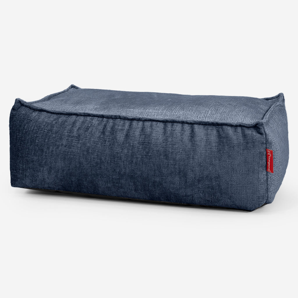 Lounge Pug Escabel Gigante Chenille Azul marino– Big Bertha Original ES