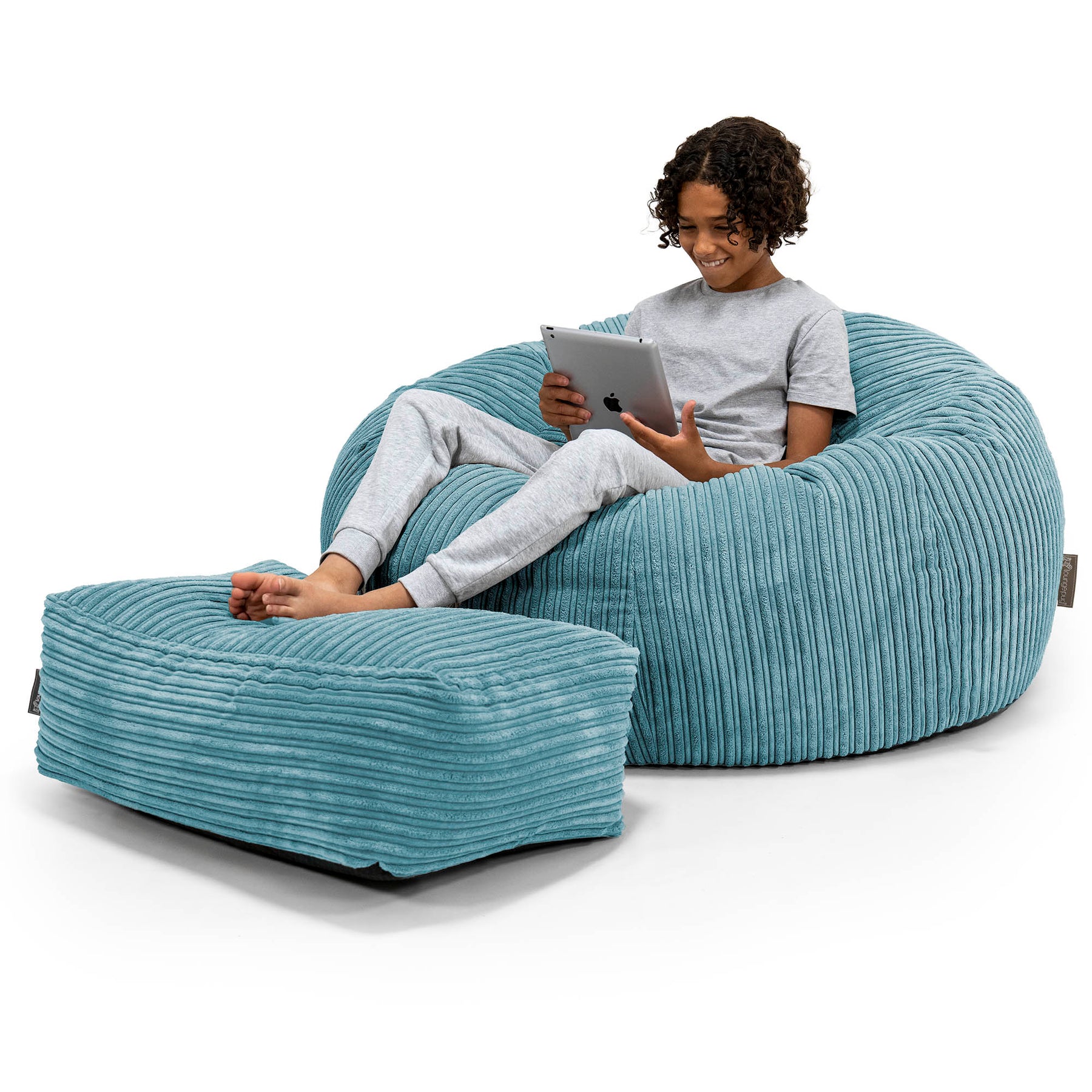 Lounge Pug Puf Sofa Clásico para Niños Pana Clásica Crema Pufs Grandes ...
